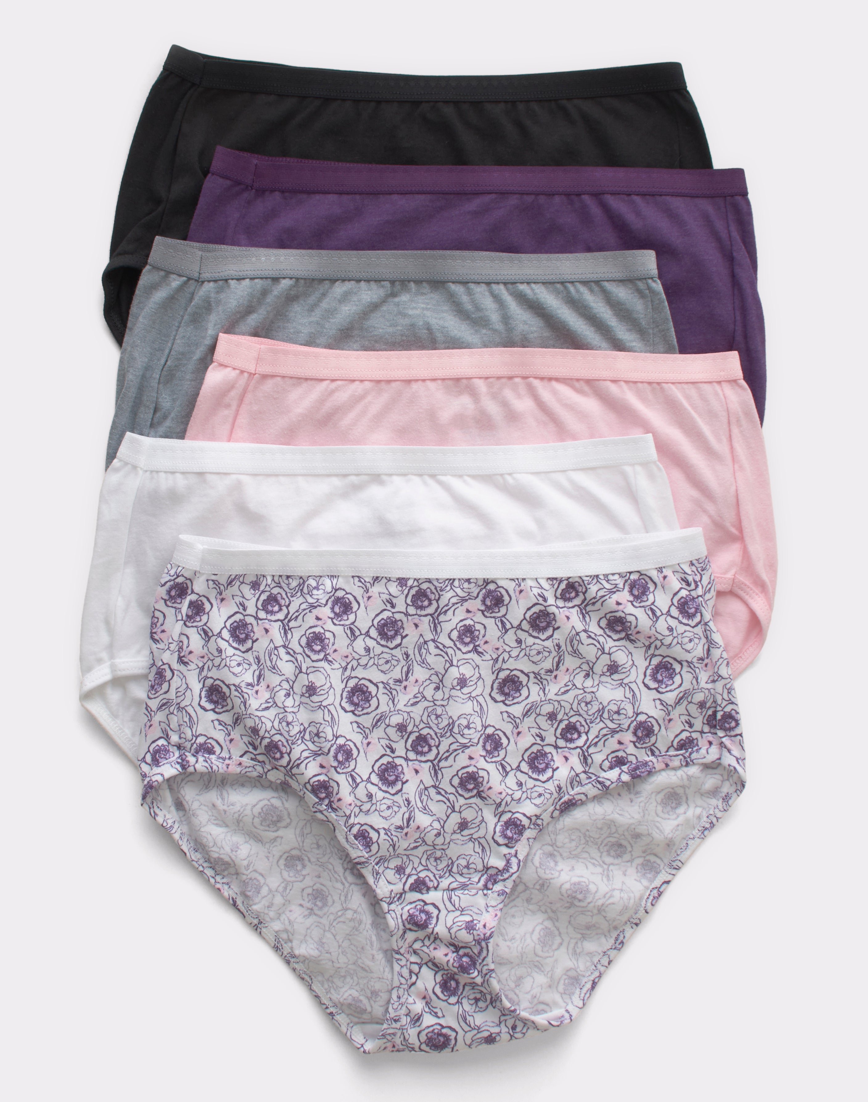 Hanes Brief 6-Pack Ultimate Breathable 100% Cotton No ride up Preshrunk ...