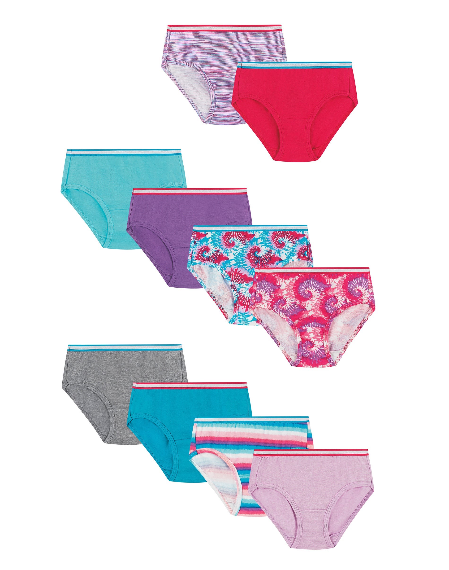 2t Underwear Girls Hanes Girls' Cotton Bikini Underwear, 10-Pack ...