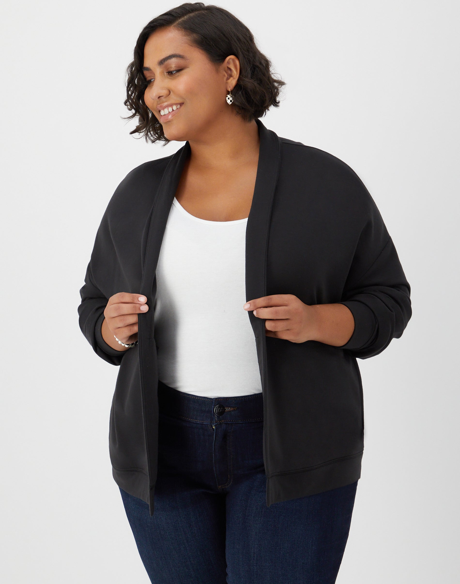 Hanes Originals Women's Soft Brushed Cardigan Plus Size | Hanes