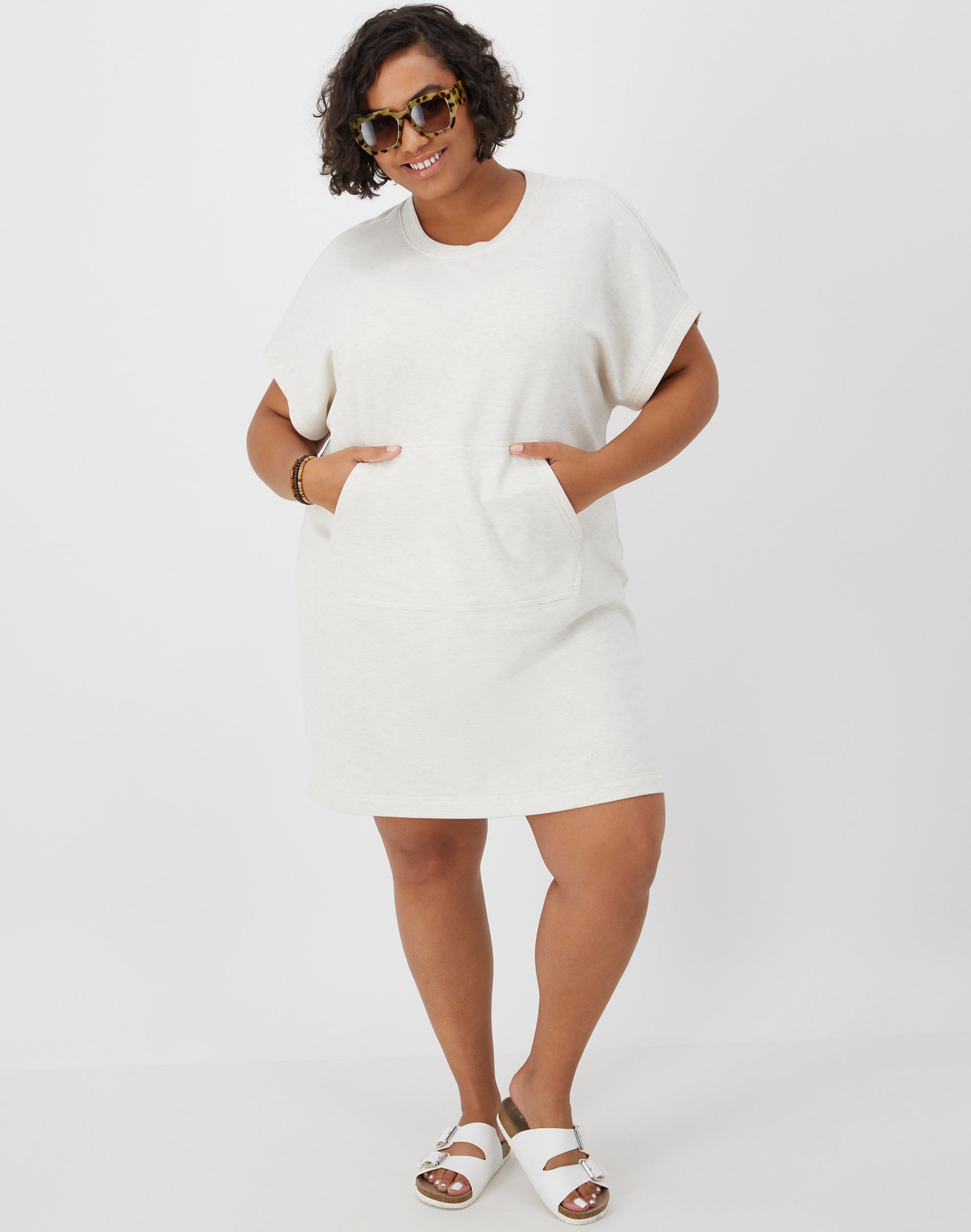 Hanes Originals Women's Soft Brushed Fleece Kanga Dress Plus Size | Hanes