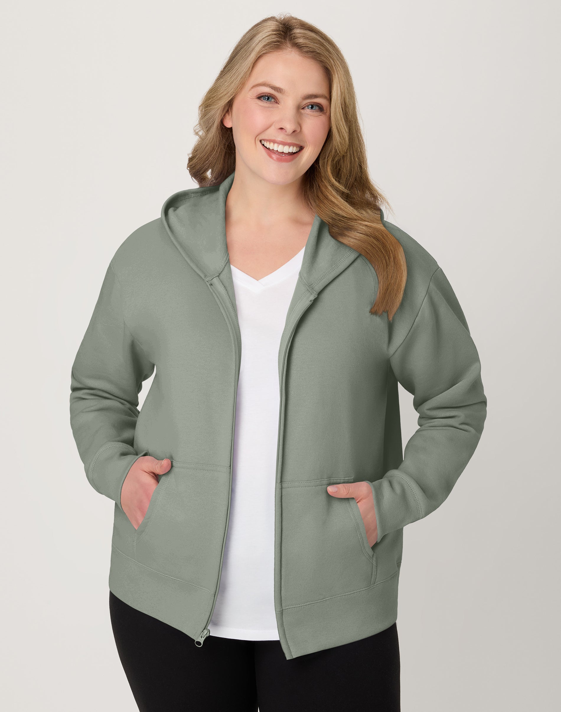 Click here for Hanes Just My Size EcoSmart Womens Full-Zip Fleece... prices