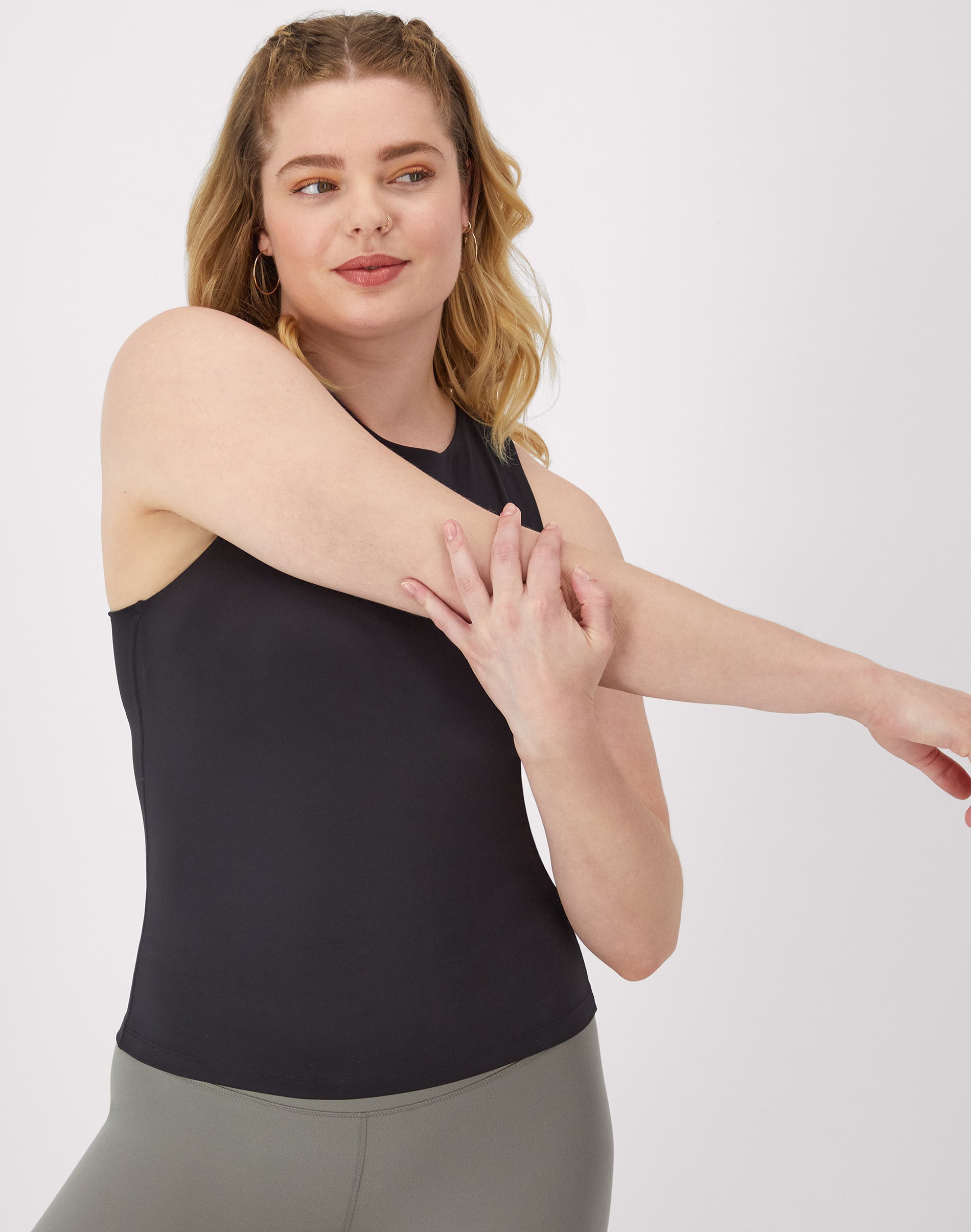 Click here for Hanes Moves Womens Padded Tank Black L prices