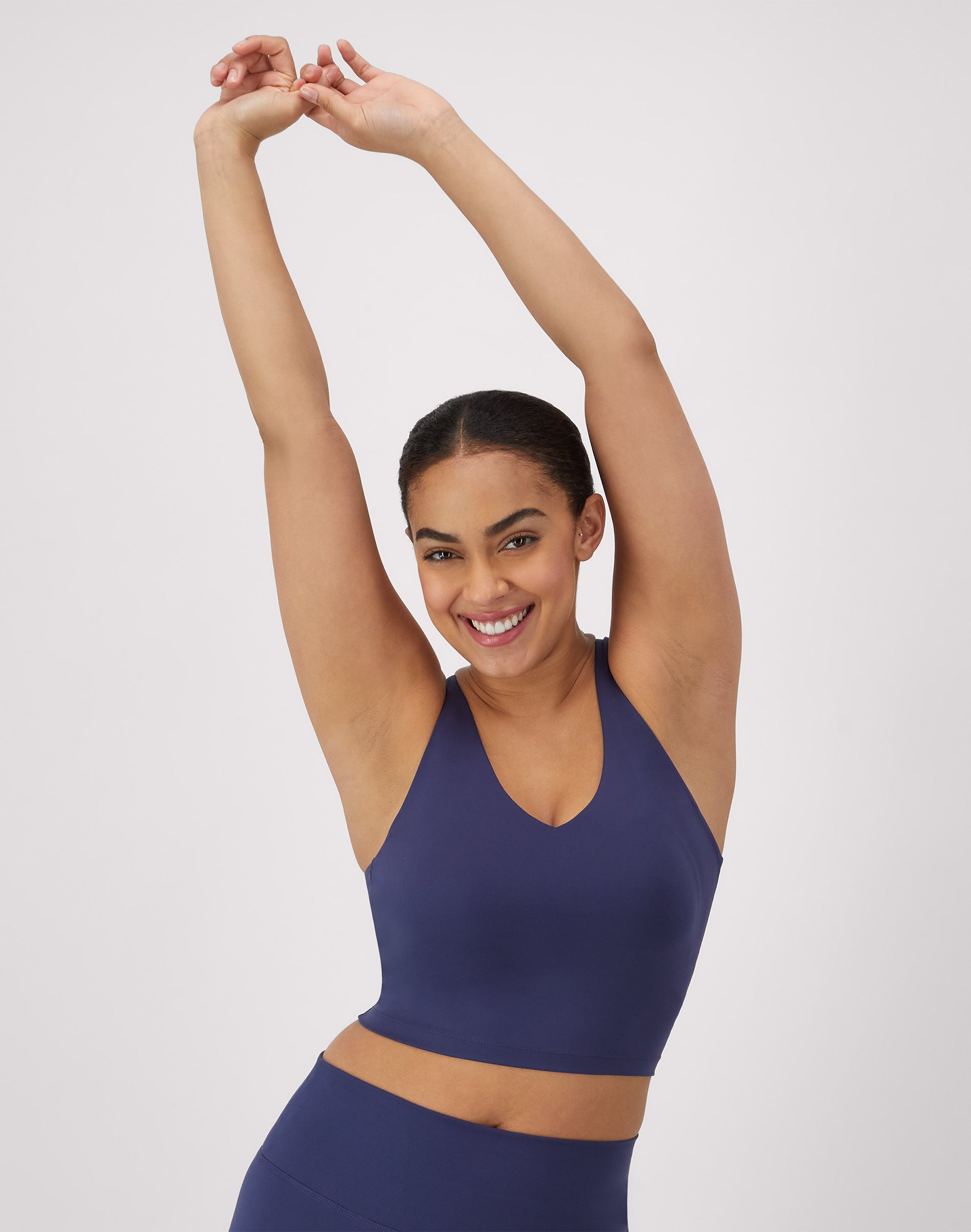 Click here for Hanes Moves Womens Padded Crop Top Imperial Indigo... prices